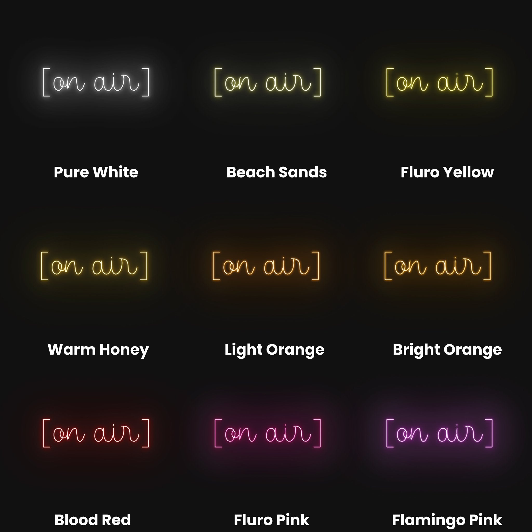 On Air Neon Sign | Fully Customizable On Air Neon Light - myNeon
